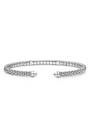 Lagos Caviar Spark Cuff With Diamonds