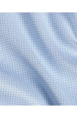 David Donahue Trim Fit Cotton Dress Shirt - Sky