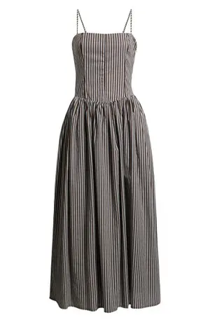 Line & Dot Chandler Fit & Flare Cotton Maxi Dress