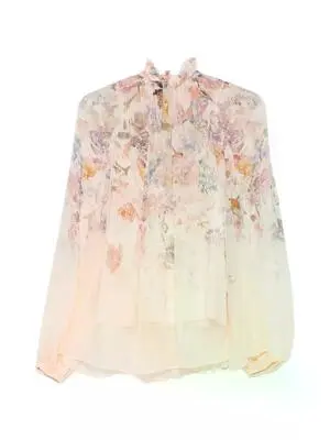Zimmermann Floral Print Ruffled Blouse