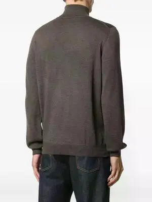 BARBA NAPOLI Roll-neck Long-sleeve T-shirt - Brown