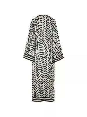 Johanna Ortiz Abstract Print Midi Dress