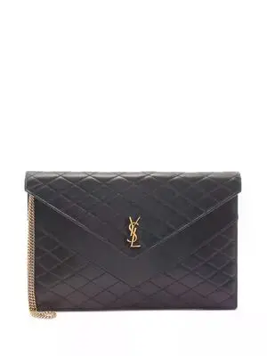 Saint Laurent Quilted Leather Clutch Bag