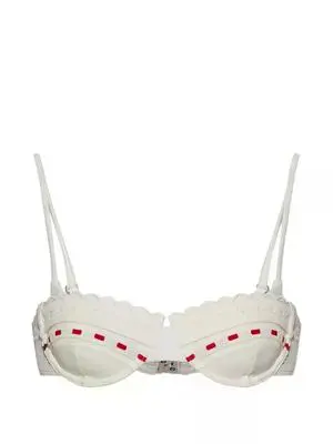Posse Pia Scalloped-edge Bikini Top - Neutrals