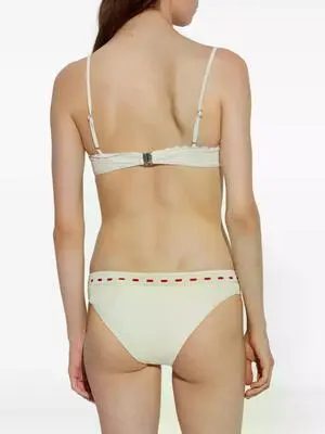 Posse Pia Scalloped-edge Bikini Top - Neutrals