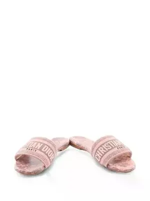 Dior Dway Toile De Jouy Slide Sandals - Pink