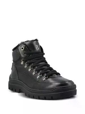 Bogner Leather Lace-up Hiking Boots - Black