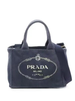 Prada Canapa Two-way Tote Bag - Blue
