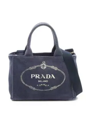 Prada Prada Canapa Two-Way Tote Bag Blue