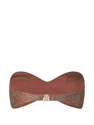 Johanna Ortiz Sea Sprite Paisley-print Bikini Top - Brown
