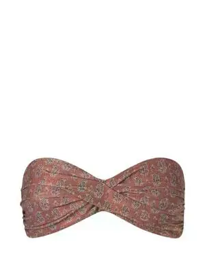 Johanna Ortiz Sea Sprite Paisley-print Bikini Top - Brown