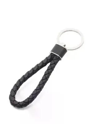 Bottega Veneta Intrecciato Key Ring - Black