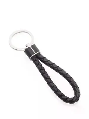 Bottega Veneta Intrecciato Key Ring - Black