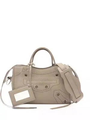 Balenciaga 2000s Mini Blackout City Tote Bag