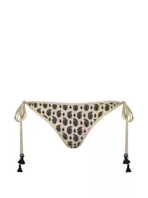 Johanna Ortiz Sagrado Paisley-print Bikini Bottoms - Neutrals