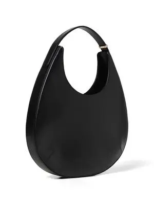Giorgio Armani Logo Stamp Leather Tote Bag - Black