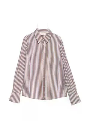 I BLUES Vertical-stripe Shirt - Brown