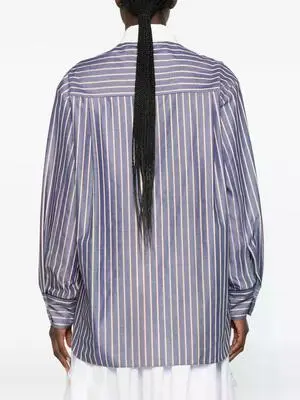 FORTE_FORTE Striped Crystal Embellished Shirt