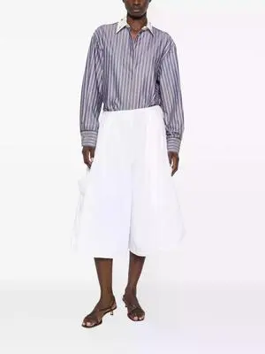 FORTE_FORTE Striped Crystal Embellished Shirt