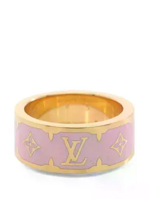LOUIS VUITTON Monogram Motif Ring - Gold