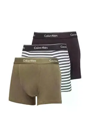Calvin Klein Logo-waistband Trunks Set Of Three