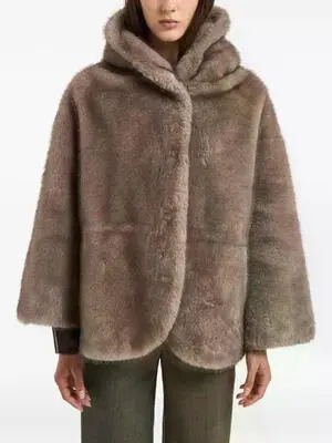 BULLY Hooded Shearling Coat