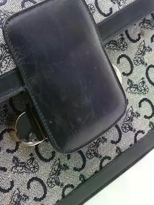 Celine 2000s C Macadam Carriage Shoulder Bag - Grey