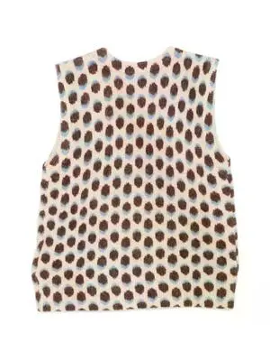 I BLUES Polka-dot Knitted Vest