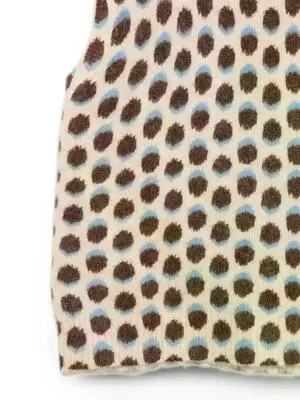 I BLUES Polka-dot Knitted Vest