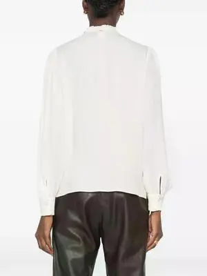 TWINSET Chevron-pattern Ruffled-collar Shirt