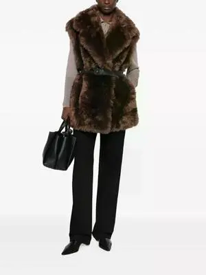 P.a.r.o.s.h Faux-fur Belted Waistcoat