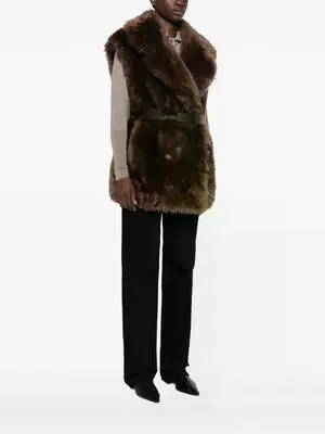 P.a.r.o.s.h Faux-fur Belted Waistcoat