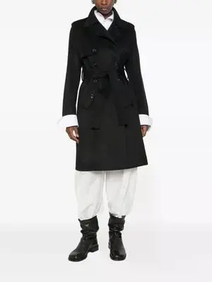 Liu Jo Double-breasted Belted Coat With Notched Lapels