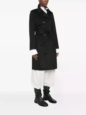 Liu Jo Double-breasted Belted Coat With Notched Lapels