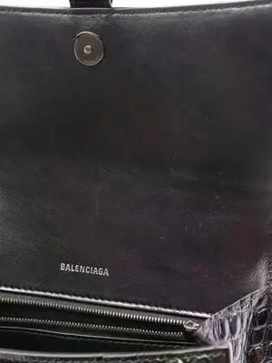 Balenciaga Hourglass Small Croc-embossed Tote Bag