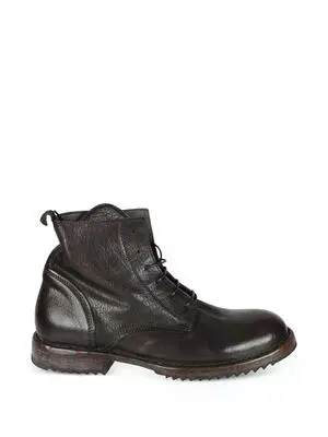 Moma Lace-up Leather Boots - Brown