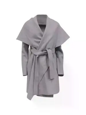 Harris Wharf London Belted Blanket Coat - Grey