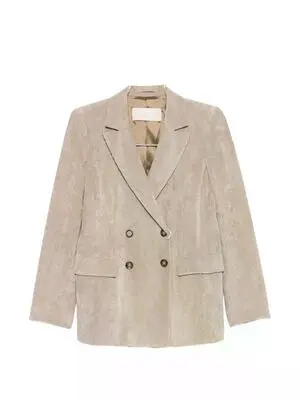 I BLUES Double-breasted Corduroy Blazer