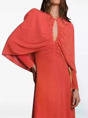 Johanna Ortiz Cape-detail Maxi Dress