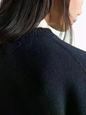 Prada Wool Oversized Sweater With Suede Elbow Patches