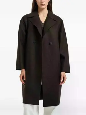 Harris Wharf London Double-breasted Notched-lapels Coat - Brown
