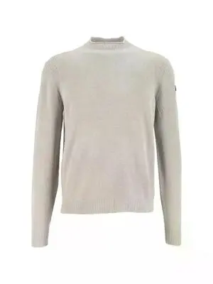 RRD Velvet-effect Ribbed-trim Sweater
