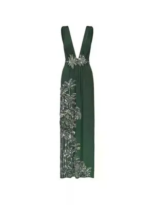 Johanna Ortiz Expedición Elegante Sequin-embellished Silk Maxi Dress