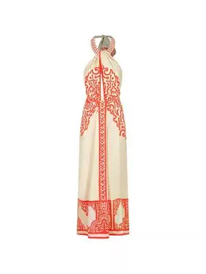 Johanna Ortiz Halterneck Maxi Dress