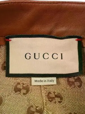 Gucci Gg Canvas Leather Trim Mini Shorts
