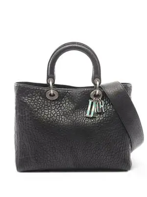 Dior Diorissimo Leather Tote Bag - Black