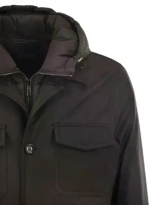 MOORER Hooded Field Jacket - Brown