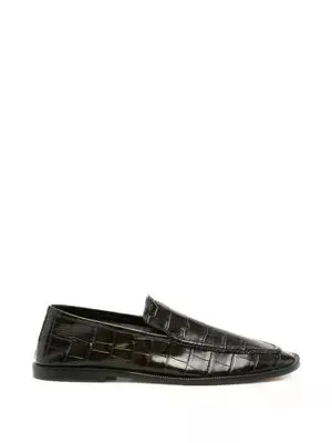 ALYSI Croc-effect Leather Loafers