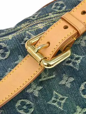 LOUIS VUITTON Monogram Denim Baggy Shoulder Bag - Blue