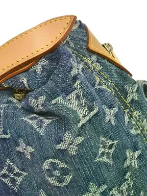LOUIS VUITTON Monogram Denim Baggy Shoulder Bag - Blue